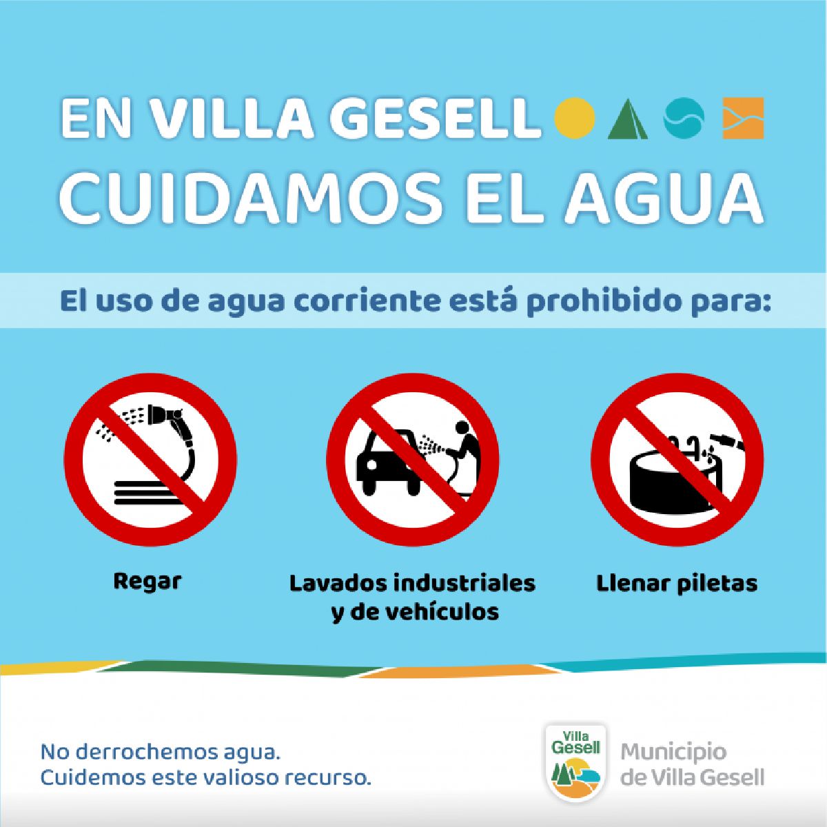 Piden que se haga uso racional del agua desde la Dirección de Obras Sanitarias de Villa Gesell